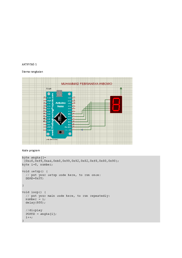 (DOC) kode program seven segment