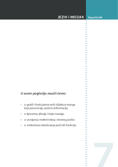 (PDF) Poglavlje 7 - Jezik i mozak