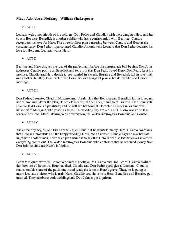 (PDF) Much Ado About Nothing -William Shakespeare