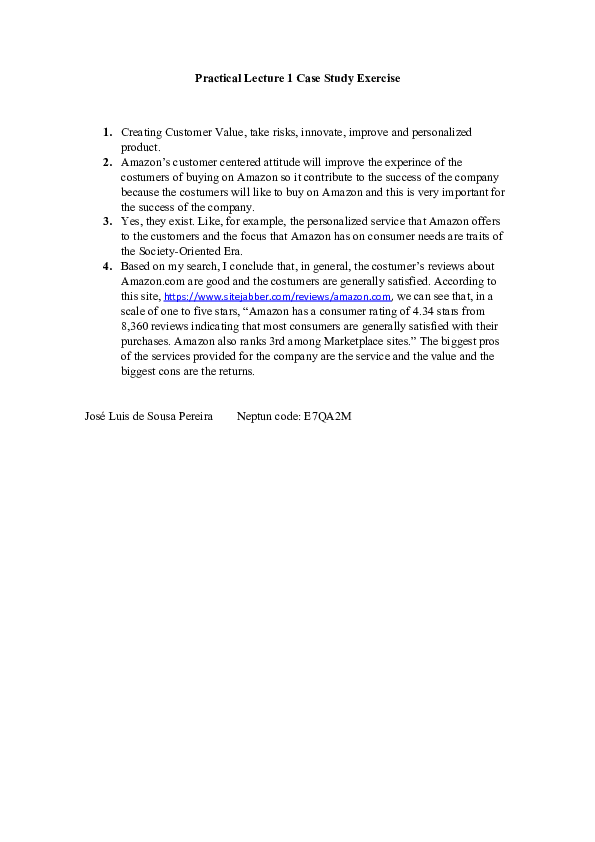 (DOC) Practical Lecture 1 Case Study Exercise