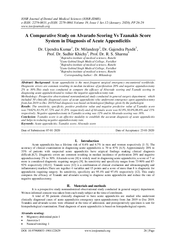(PDF) A Comparative Study on Alvarado Scoring Vs Tzanakis Score System ...