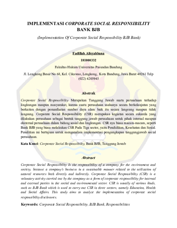 (DOC) Jurnal Corporate Social Responsibility