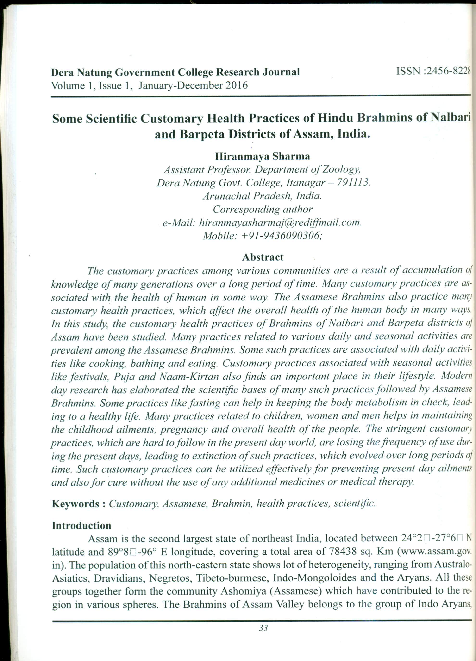 (PDF) Some Scientific Customary Health Practices of Hindu Brahmins of ...