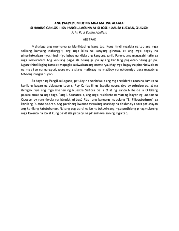 (PDF) ANG PAGPUPUMILIT NG MGA MALING ALAALA: SI HARING CARLOS III SA ...