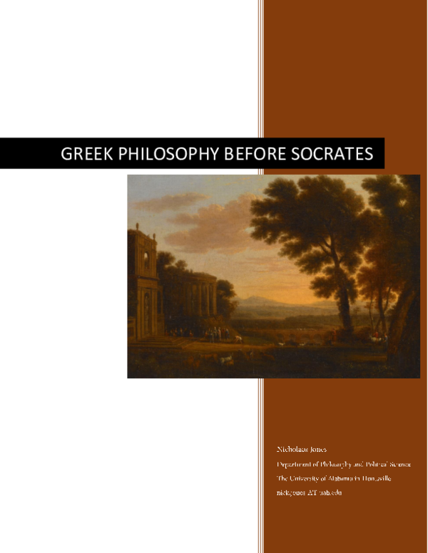 (PDF) The Presocratics