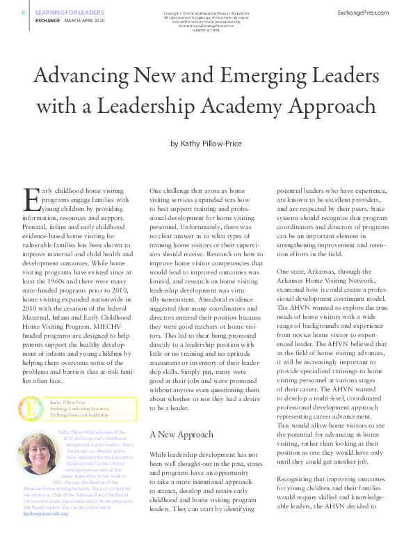 (PDF) Advancing New and Emerging Leaders with a Leadership Academy Approach