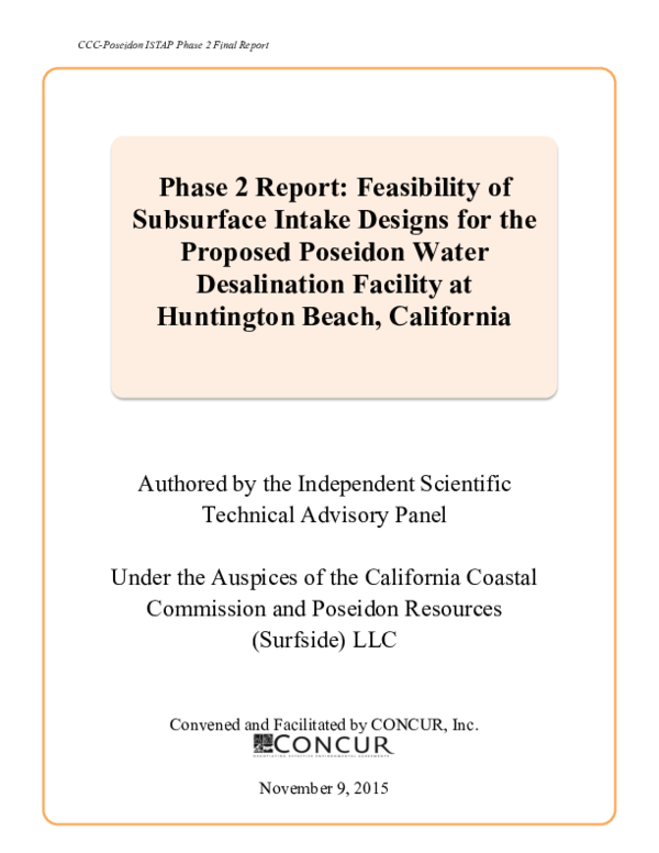 (PDF) CCC-Poseidon ISTAP Phase 2 Final Report Phase 2 Report ...