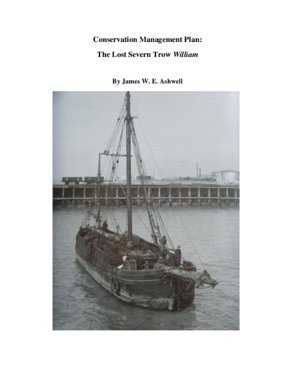 (PDF) Conservation Management Plan: The Lost Severn Trow William