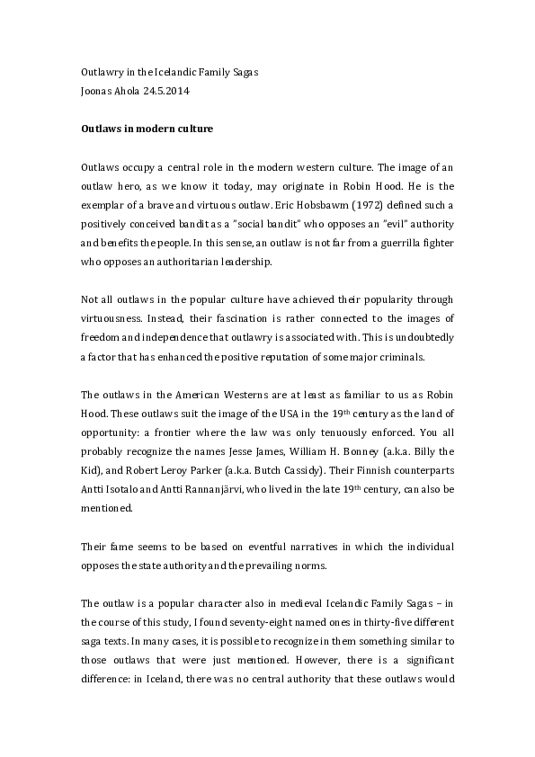 (PDF) Understanding Outlawry in Medieval Iceland