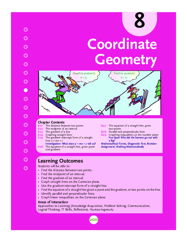 (PDF) Chapter 8 Coordinate Geometry pg 200