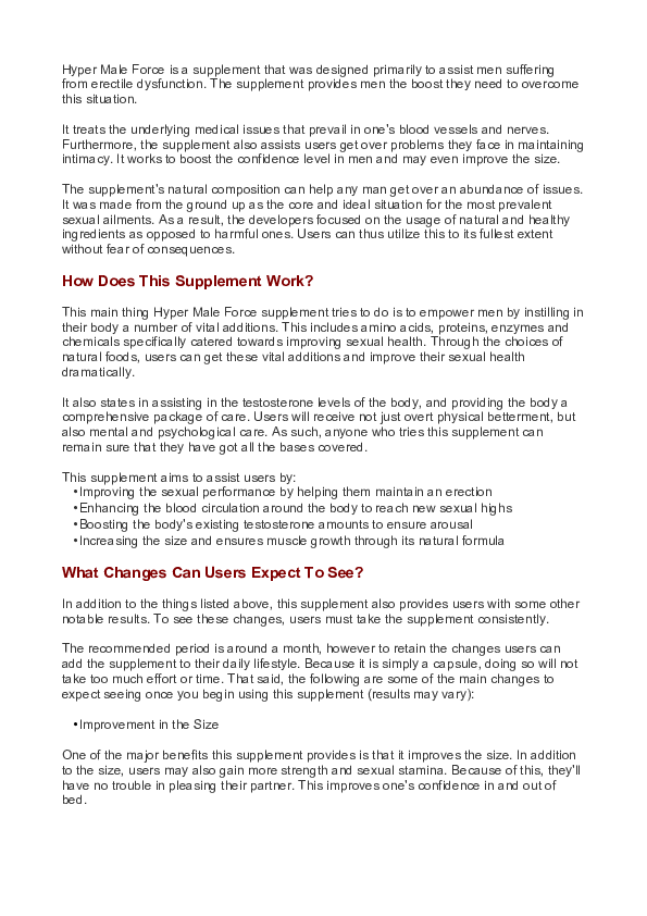 (PDF) Hyper Male Force | john mike9933 - Academia.edu