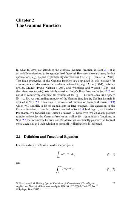 (PDF) The Gamma Function