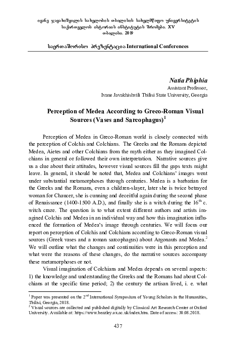 (PDF) Perception of Medea According to Greco-Roman Visual Sources ...