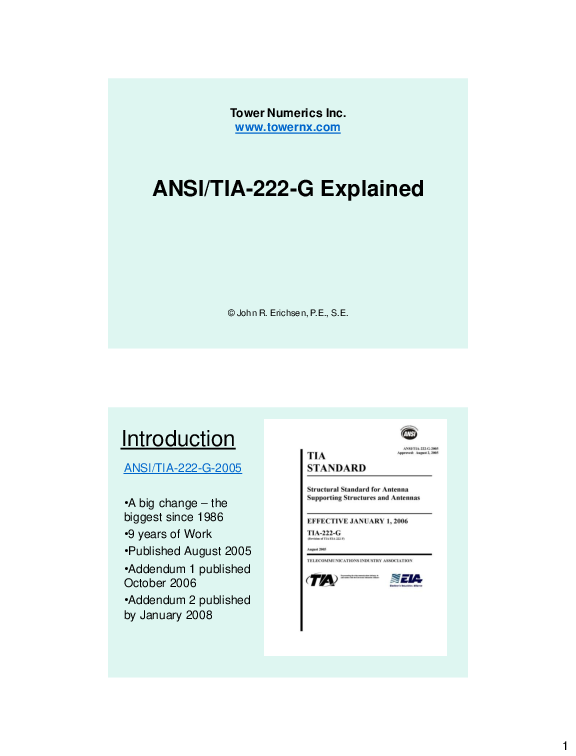 (PDF) ANSI/TIA-222-G Explained