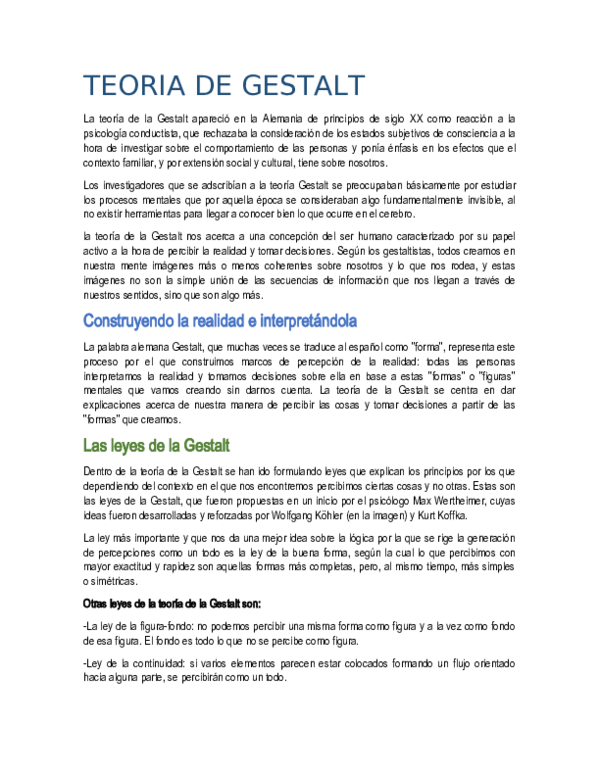 (DOC) TEORIA DE GESTALT
