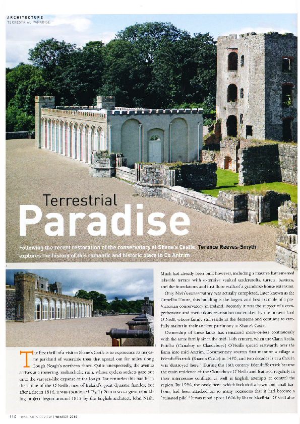 (PDF) TERRESTRIAL PARADISE. SHANE'S CASTLE, COUNTY ANTRIM