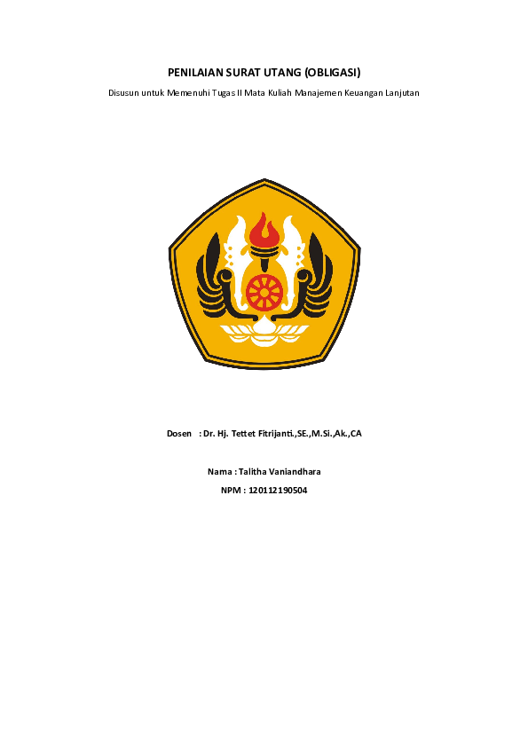 (DOC) PENILAIAN SURAT UTANG OBLIGASI