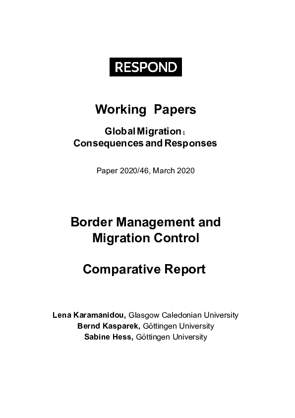 (PDF) Border Management and Migration Control – Comparative Report