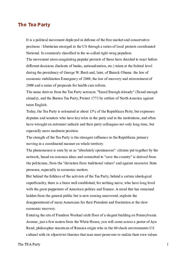 (PDF) The Tea Party