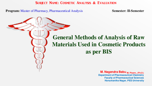 (PDF) General Methods of Analysis of Raw Materials Used in Cosmetic ...