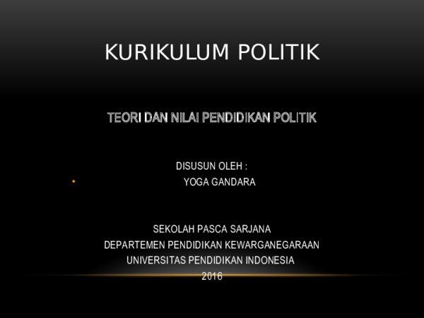 (PPT) Kurikulum Pendidikan Politik