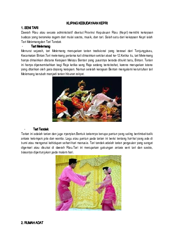 (DOC) KLIPING KEBUDAYAAN KEPULAUAN RIAU