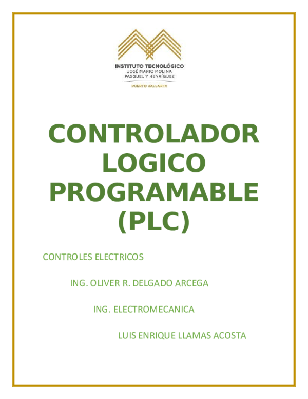 (DOC) CONTROLADOR LOGICO PROGRAMABLE