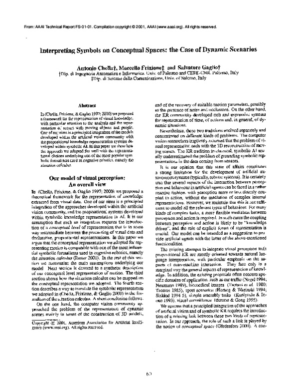 (PDF) Interpreting symbols on conceptual spaces: The case of dynamic scenarios
