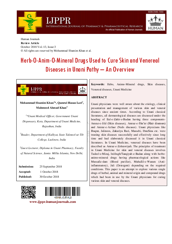 (PDF) Herb-O-Anim-O-Mineral Drugs Used to Cure Skin and Venereal ...