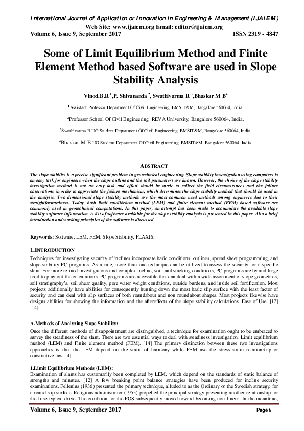 (PDF) Some of Limit Equilibrium Method and FEM Based software are used ...