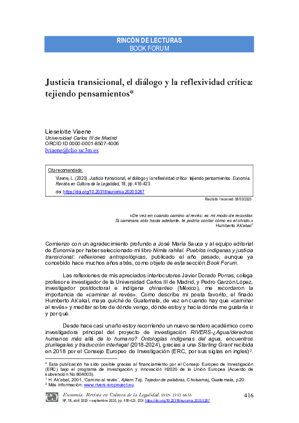 (PDF) Justicia transicional, el diálogo y la reflexividad crítica ...