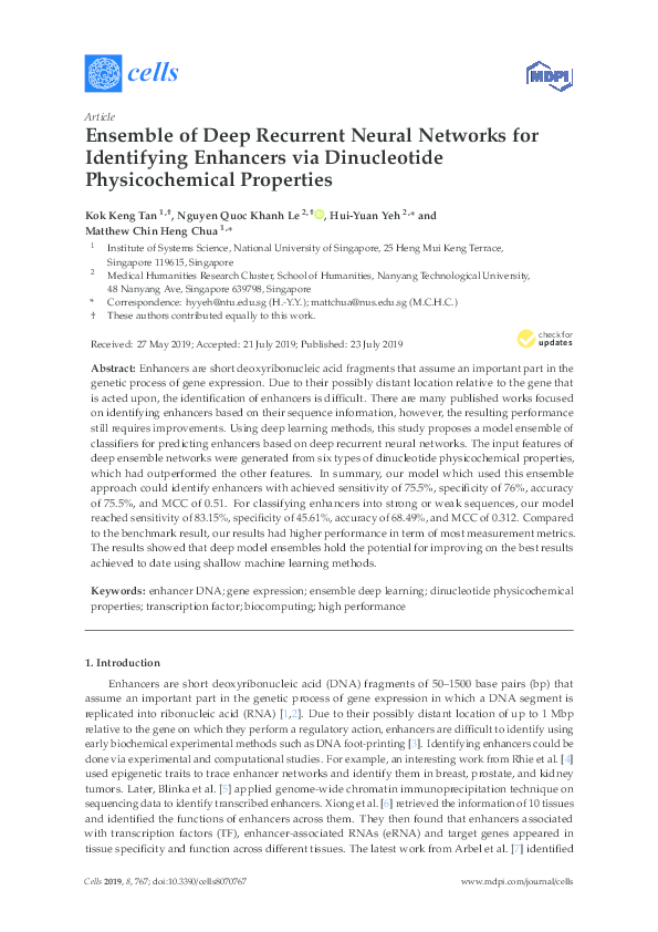 Pdf Ensemble Of Deep Recurrent Neural Networks For Identifying