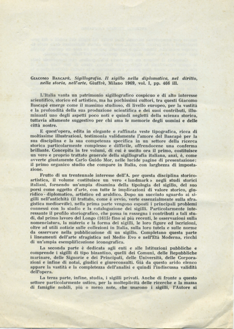 (PDF) Giacomo Bascapè, Sigillografia. Il sigillo nella diplomatica, nel ...