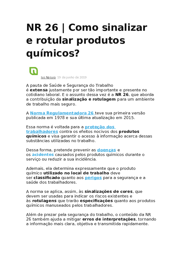 (DOC) NR 26 Como sinalizar e rotular produtos quimicos | Andre Gofert ...