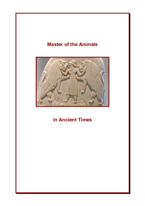 (PDF) Master of the Animals in Ancient Times