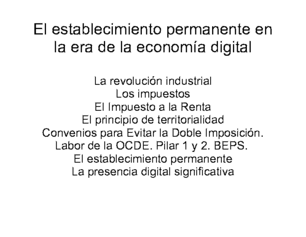 (PPT) El concepto de establecimiento permanente frente a los retos de ...