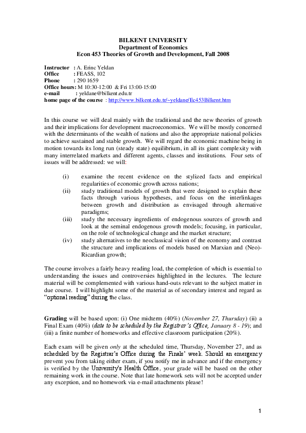 (PDF) Theories of Growth and Development