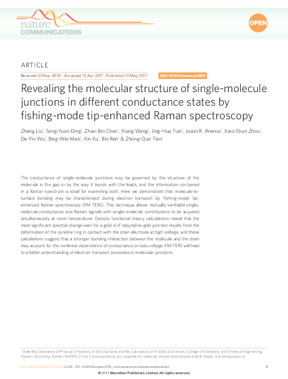 (PDF) Fishing-Mode Tip-enhanced Raman Spectroscopy (FM-TERS) for ...