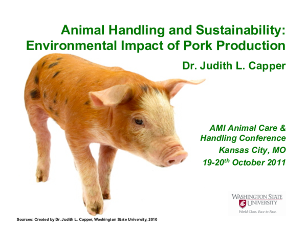 (PDF) Animal Handling and Sustainability: Environmental Impact of Pork ...