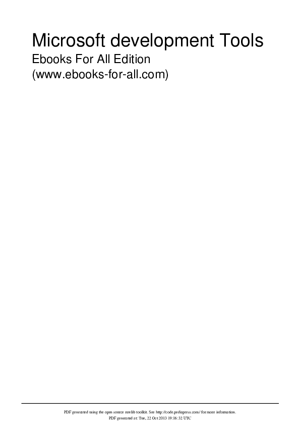 (PDF) Microsoft development tools