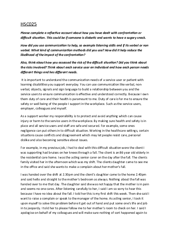 DOC reflective account