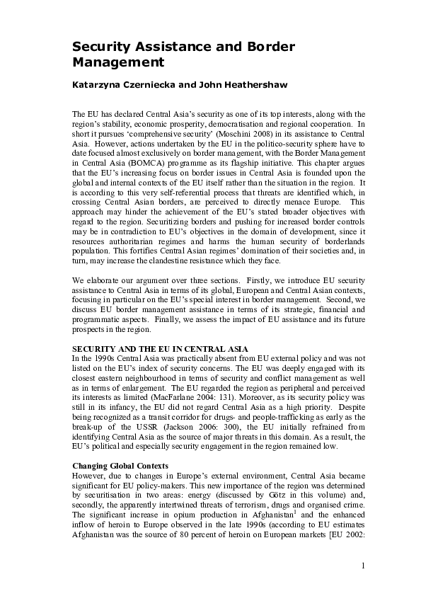 (PDF) 6 Security assistance and border management