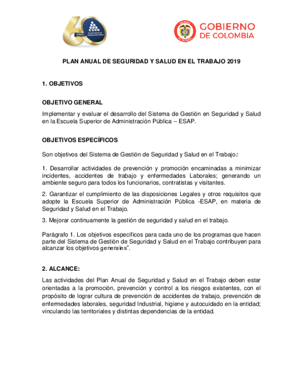 (PDF) Plan de seguridad y salud en el trabajo