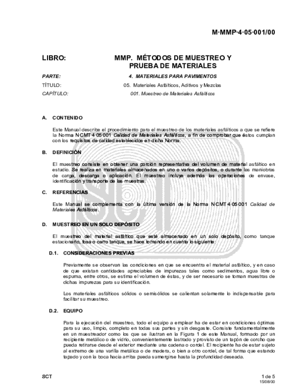 (PDF) M·MMP·4·05·001/00 LIBRO: MMP. MÉTODOS DE MUESTREO Y PRUEBA DE MATERIALES