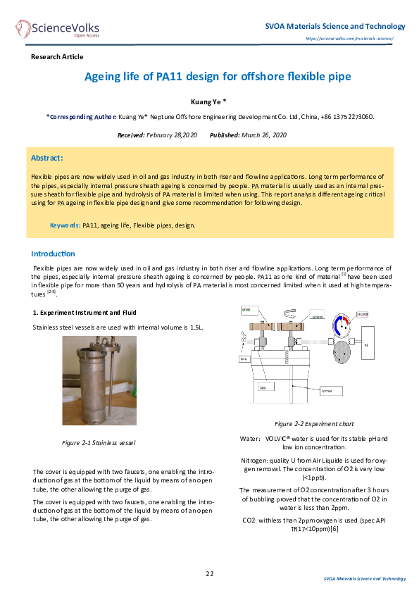 (PDF) Ageing life of PA11 design for offshore flexible pipe