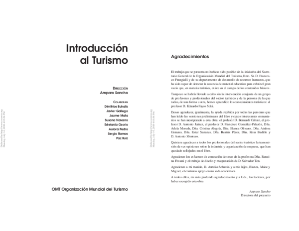 (PDF) Introducción al Turismo OMT Organización Mundial del Turismo