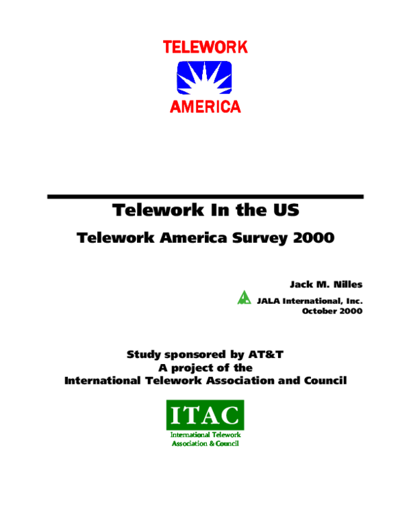 (PDF) Telework in America - 2000