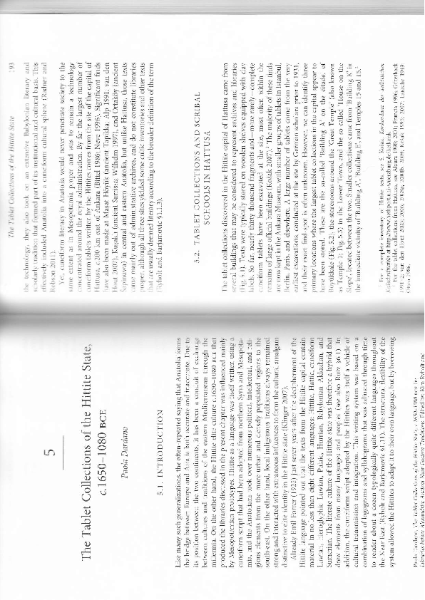 (PDF) The Tablet Collections of the Hittite State, c. 1650-1080 BCE