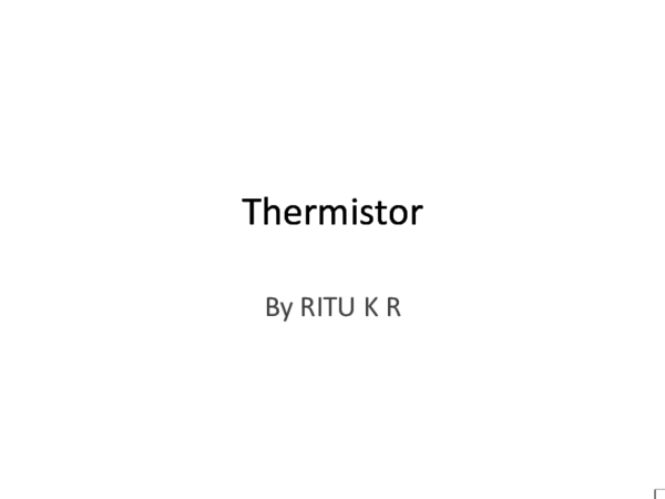 (PPT) Thermistor