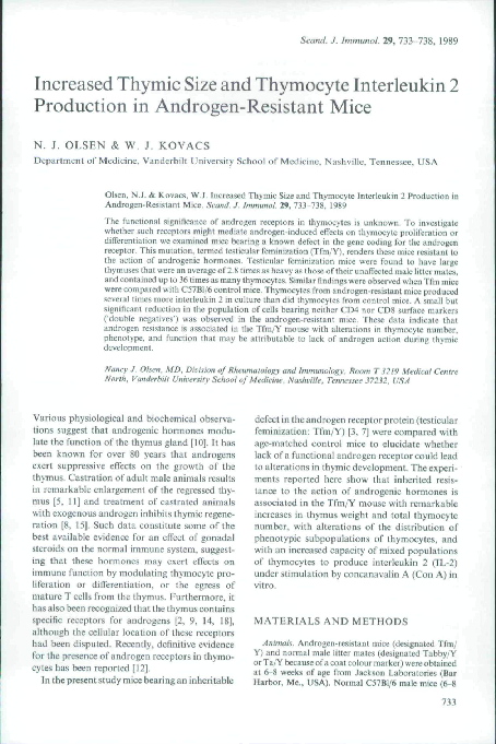 (PDF) Increased Thymic Size and Thymocyte Interleukin 2 Production in ...